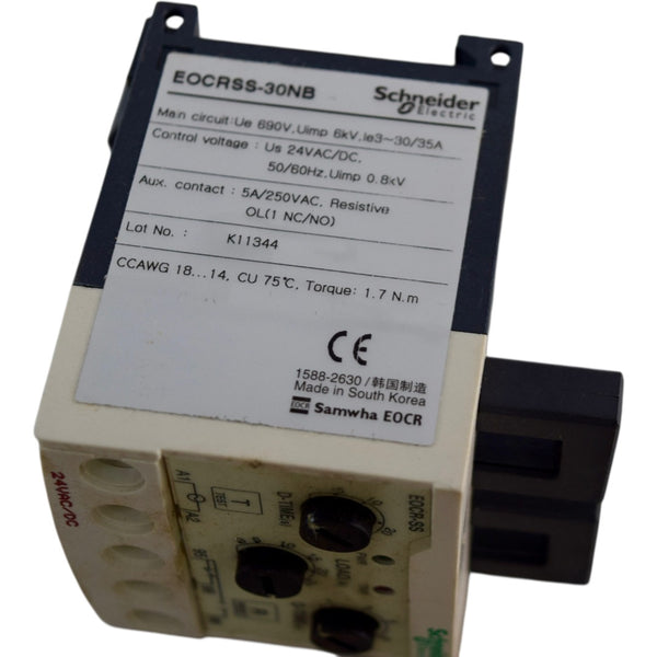 NEW Schneider EOCRSS-30NB Electronic Overcurrent Relay 3-30A Overload ...