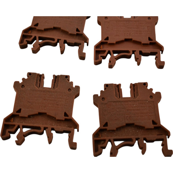 Lot of 6 Connectwell CTS2.5UN Brown Terminal Block 32A 800V 22-12 AWG ...