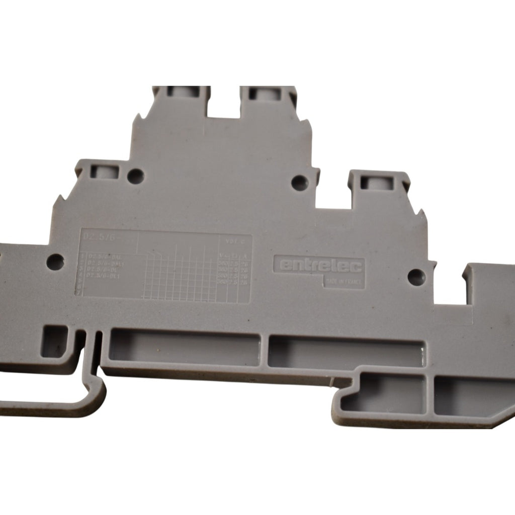 Lot of 87 Entrelec D2.5/6 Terminal Block 20A 600V 24-12 AWG Gray DIN R ...