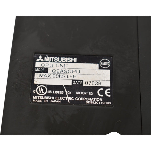 Mitsubishi Q2ASCPU PLC CPU Module 28K Steps 8192 I/O Points Q Series W ...