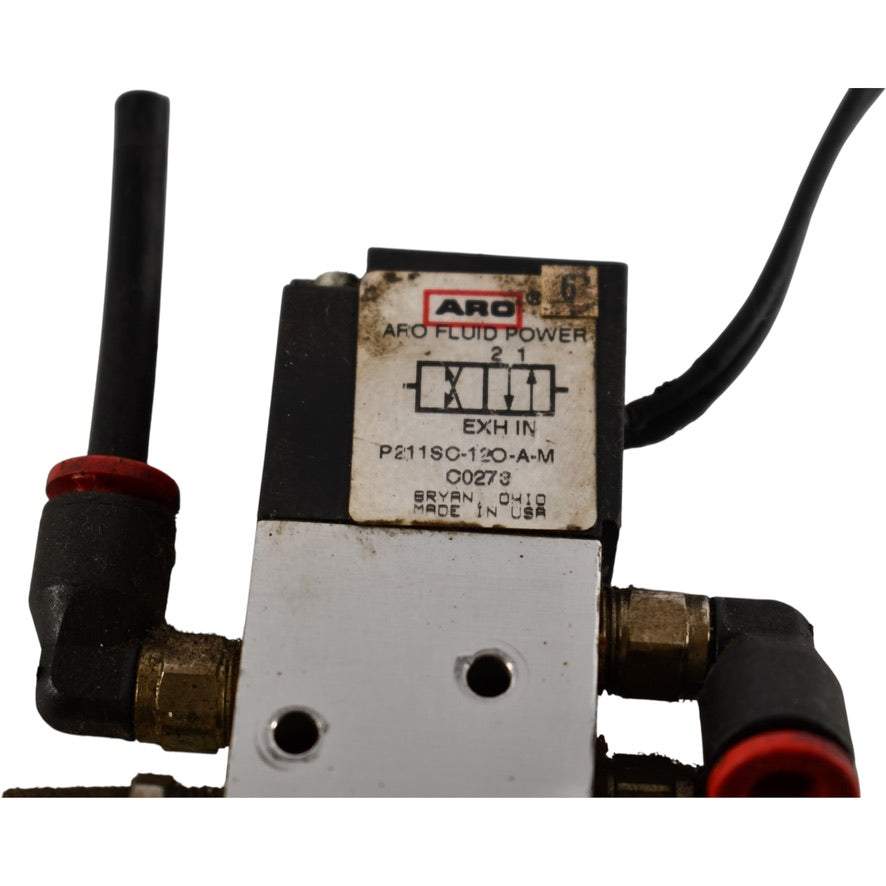 Aro P211SC-120-A-M 1/8'' 120V AC 4-Way 2-Pos Solenoid Valve Cable Cut ...