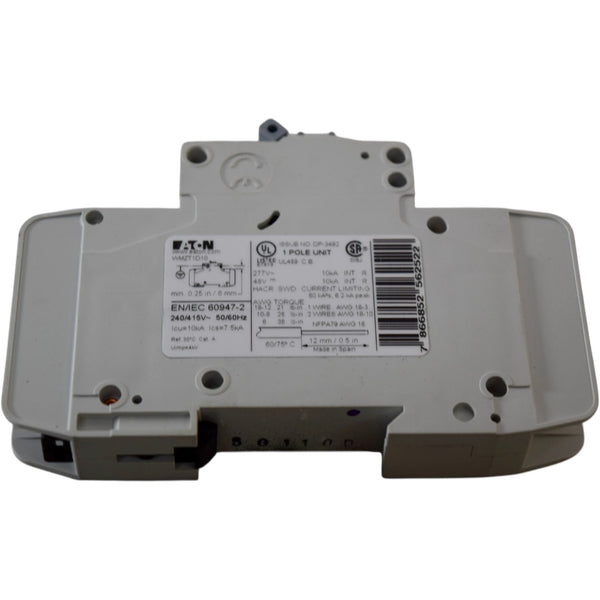 NEW Eaton WMZT1D10 Miniature Circuit Breaker 10A 1P Type D UL 489 480/