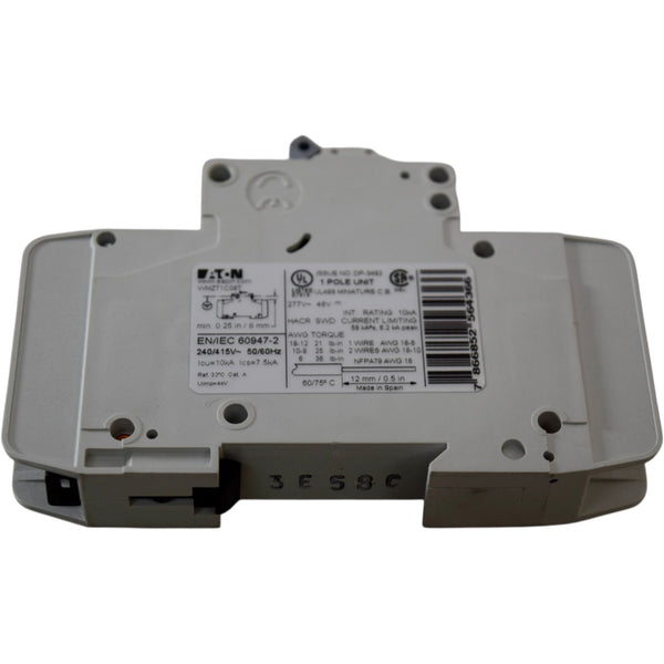 NEW Eaton WMZT1C08T Miniature Circuit Breaker 8A 1P Type C UL 489 277V ...