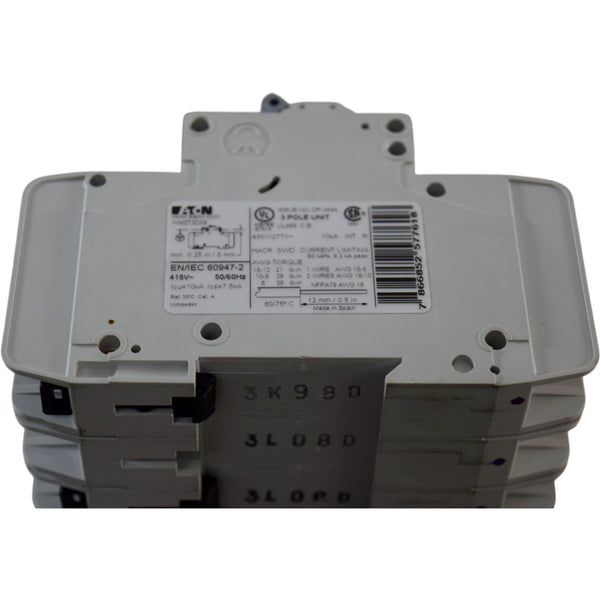 NEW Eaton WMZT3D08 Miniature Circuit Breaker 8A 3P Type D UL 489 10kA