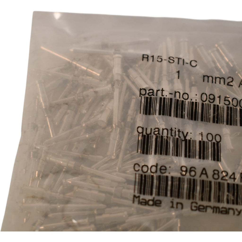 Pack of 75 NEW Harting 09150006102 Han D Male Crimp Contacts 16AWG Sil ...