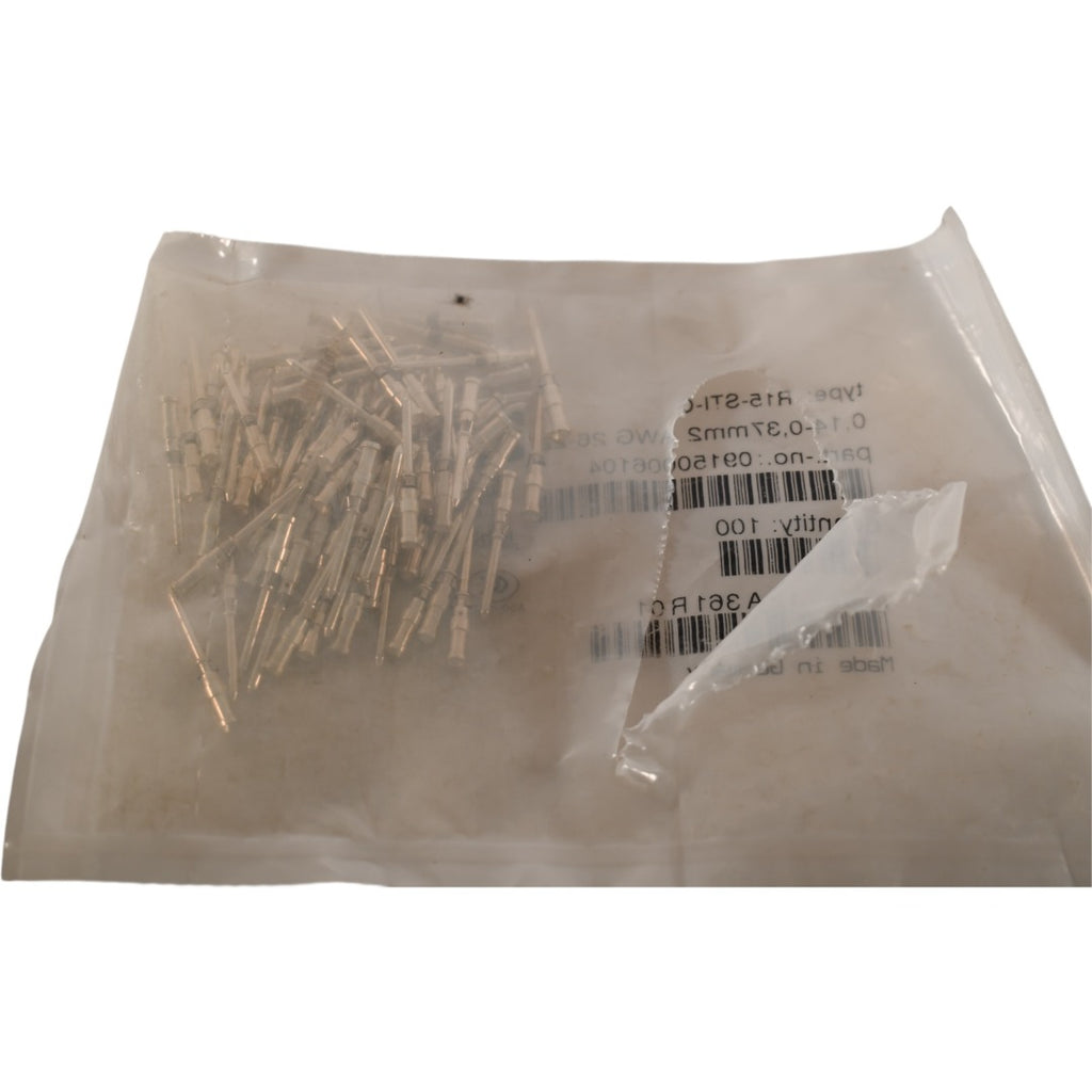 Pack of 75 NEW Harting 09150006104 Han D Male Crimp Contacts 14AWG Sil ...