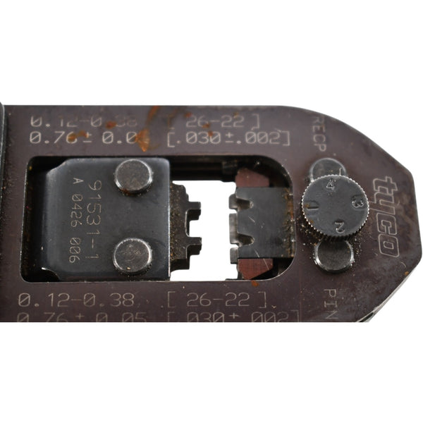 Tyco AMP 91531-1 Hand Crimp Tool Coaxial BNC TNC Connector RG58 RG59 ...