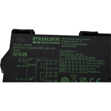 NEW Murr Elektronik 52103 Interface Relay MIRO 12.4 24VAC/DC 6A DPDT ...