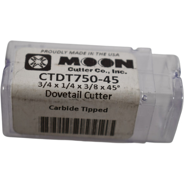 NEW Moon Cutter CTDT750-45 3/4'' 45 Deg Carbide Tipped Dovetail Cutter ...