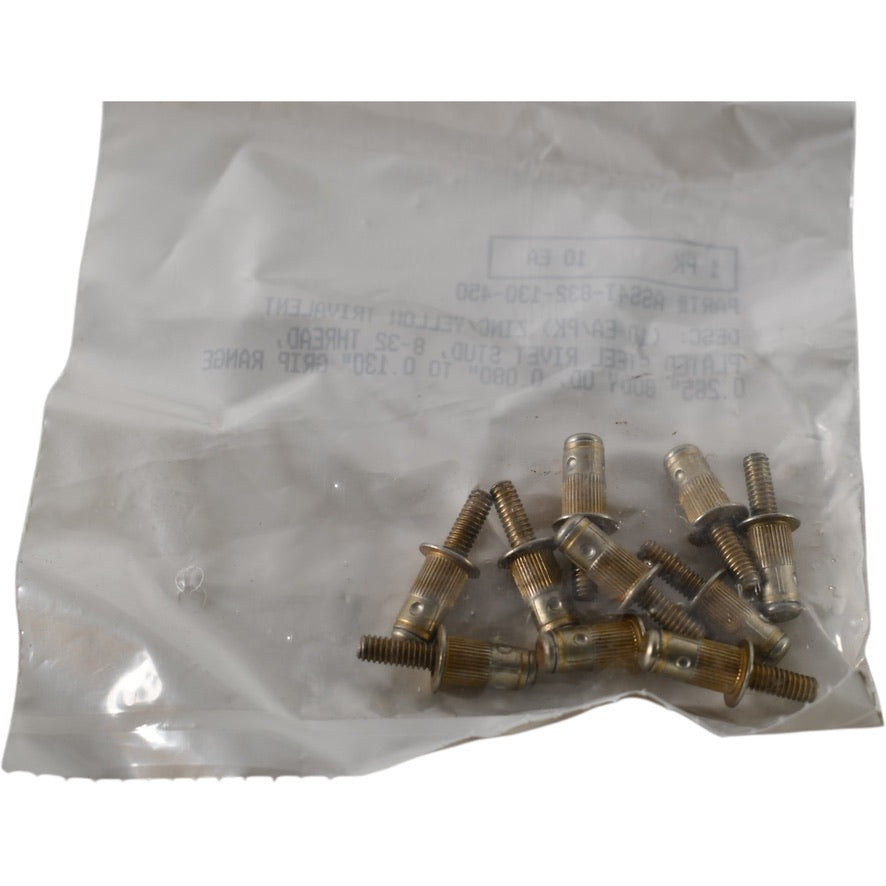 NEW AVK ASS4T-832-130-450 Captive Stud Rivet Nut #8-32 Steel 10PK – VB ...