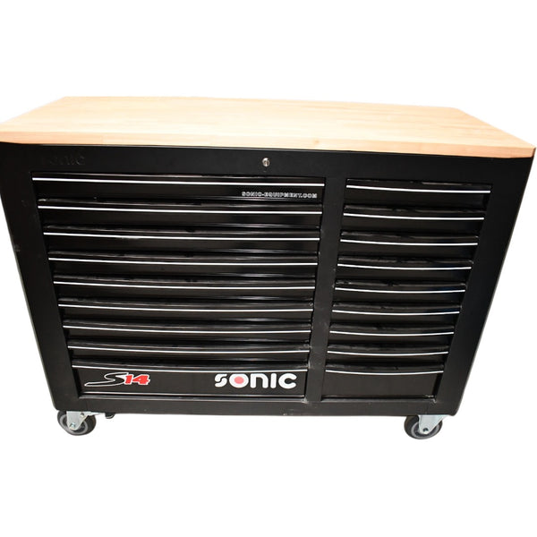 Sonic S14 Professional Rolling Tool Box Cabinet 16 Drawer 57'' Width ...