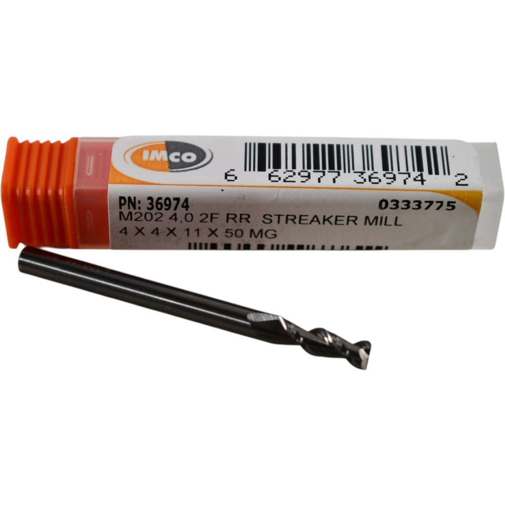 NEW IMCO 36974 0333775 M202 4mm 2 Flute Carbide Streaker Mill Square E ...