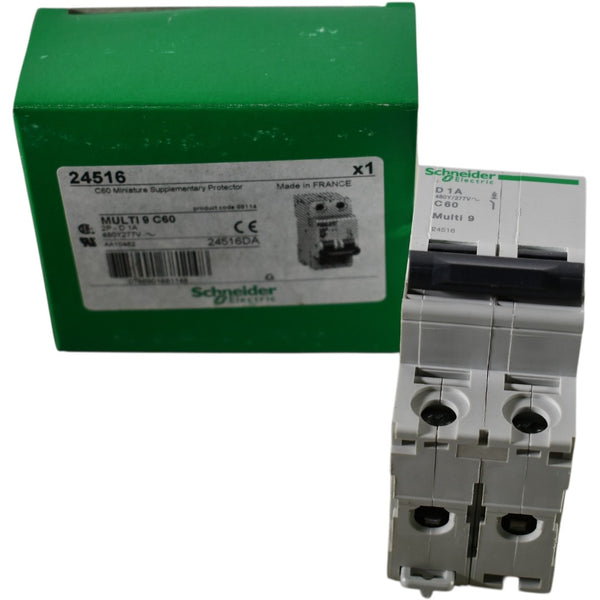 NEW Schneider Electric 17454 Multi 9 C60 5A 2-Pole D-Curve Circuit Bre ...