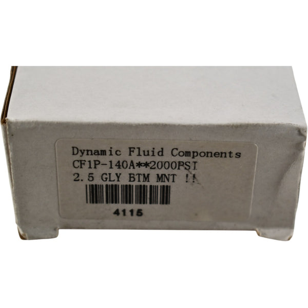 NEW Dynamic Fluid Components CF1P-140A 2000 PSI 2.5'' Glycerine Filled ...