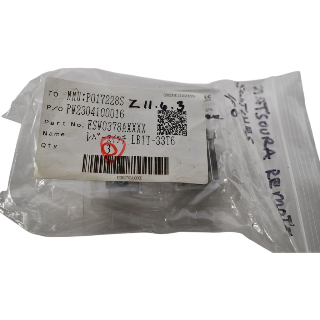 NEW Lot 2 Idec LB1T-33T6 ESW0378AXXXX DPDT 3 Position Lever Switch 16m ...