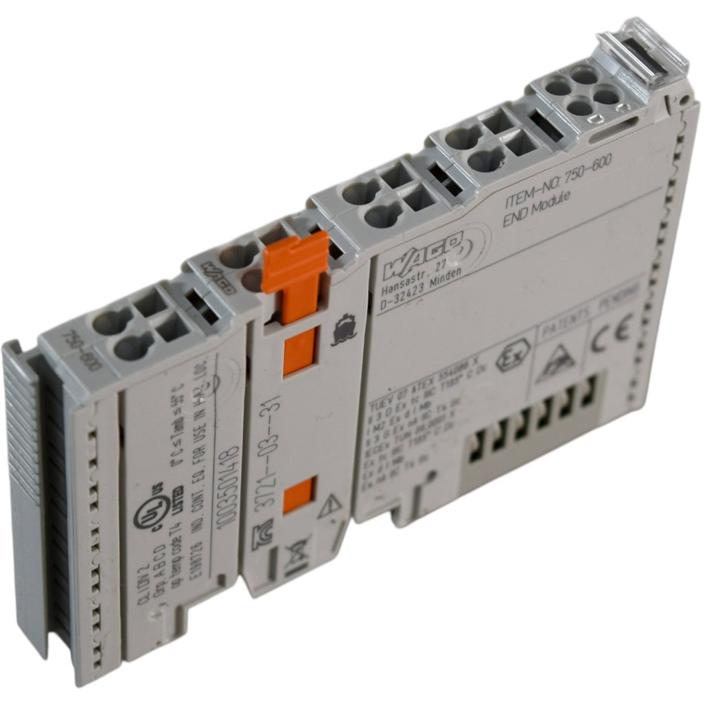 WAGO 750-600 End Module I O System DIN Rail Accessory – VB Industrial ...