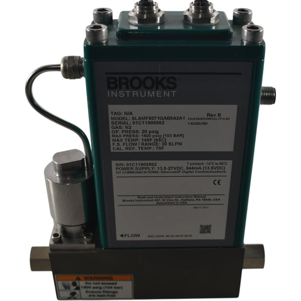NEW Brooks Instrument SLAMF5071GAB5A2A1 30 SLPM N2 Mass Flow Controlle ...