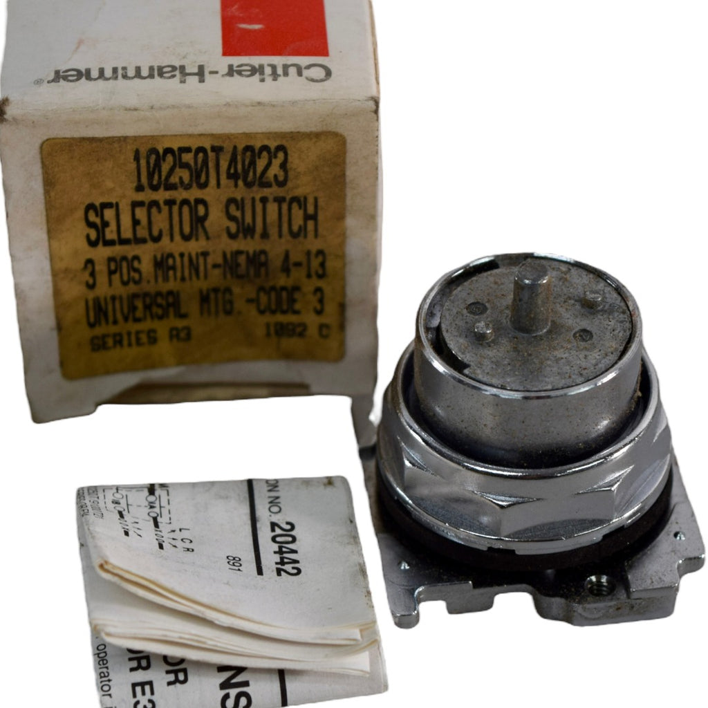 NEW Eaton Cutler Hammer 10250T4023 Selector Switch Operator 3 Position ...