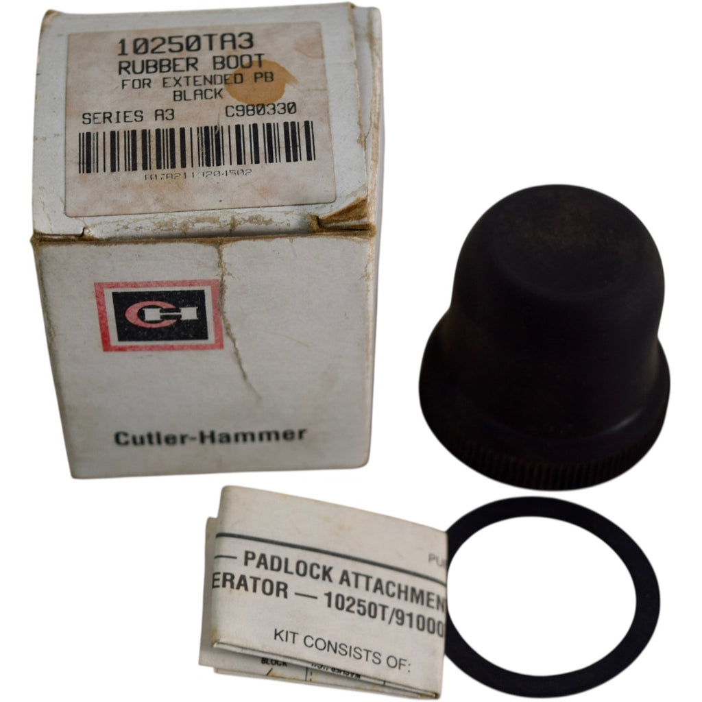 NEW Eaton Cutler Hammer 10250TA3 Rubber Boot Black Extended Pushbutton ...