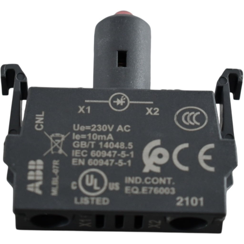 NEW ABB MLBL-07R Modular LED Block 230V AC Red Illuminated 1SFA611621R ...
