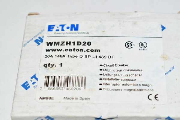 NEW Eaton WMZH1D20 Miniature Circuit Breaker 20A 14kA Type D – VB ...