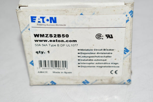 NEW Eaton WMZS2B50 Miniature Circuit Breaker CB 50A 5kA Type B – VB ...