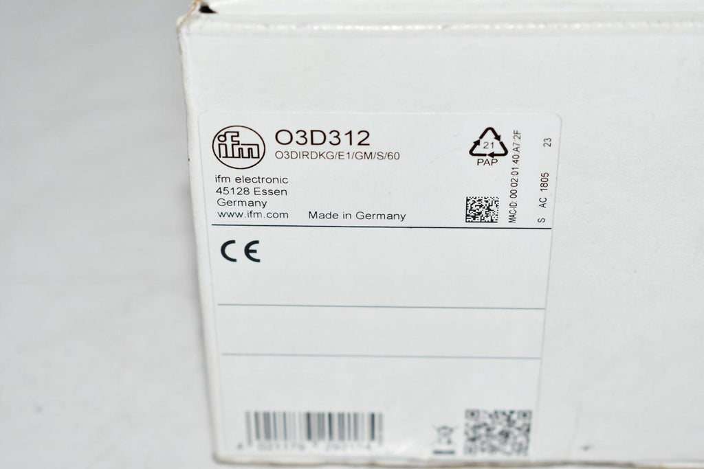 NEW IFM Electronic O3D312 3D sensor, Device interfaces: digital input/