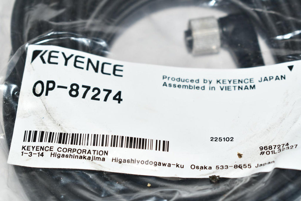 NEW Keyence OP-87274 CABLE PVC 10 METER LENGTH CONNECTOR CABLE M12 – VB ...