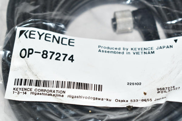 NEW Keyence OP-87274 CABLE PVC 10 METER LENGTH CONNECTOR CABLE M12 – VB ...