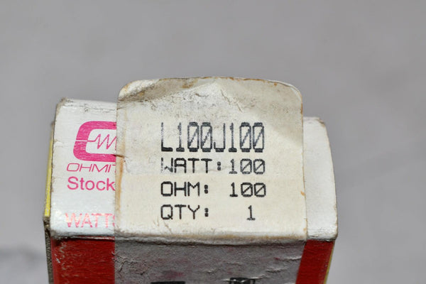 NEW Ohmite L100J100 100 Ohms 5% 100W Wirewound Chassis Mount Resistor ...