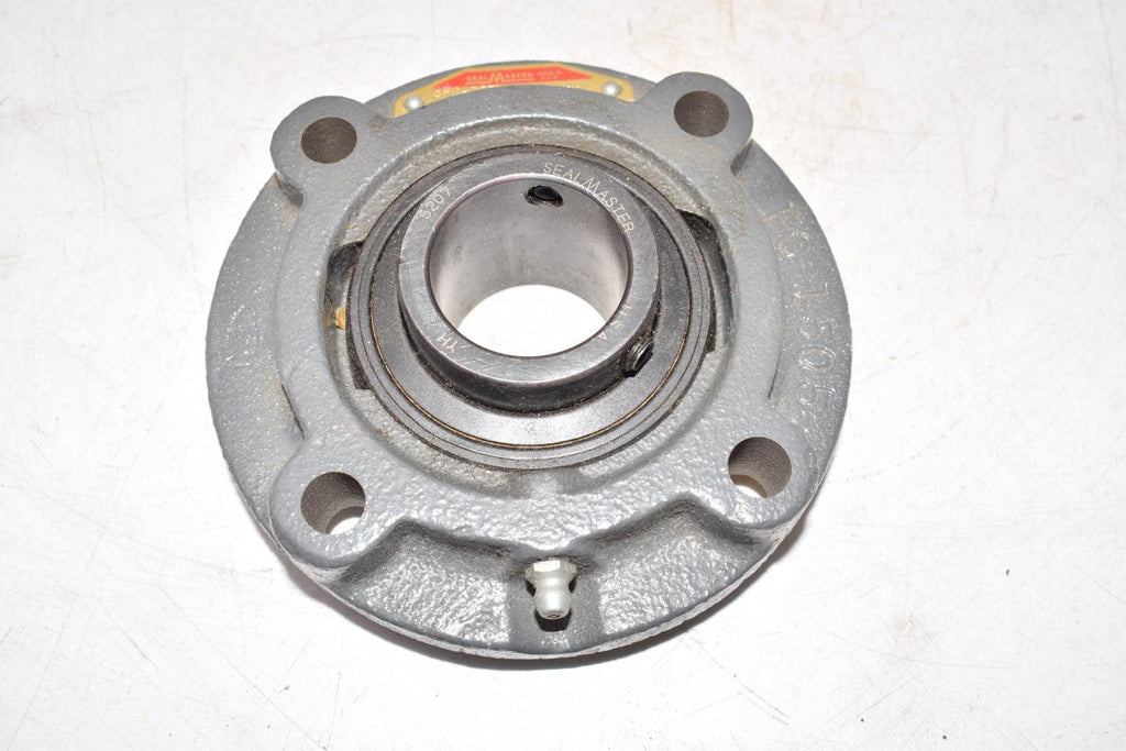 NEW Sealmaster SFC-207 Set Screw Gold Line 35MM Ball Flange Bearing ...