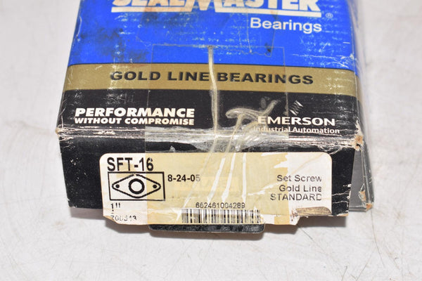 NEW Sealmaster SFT-16 Set Screw Gold Line Standard Flange-Mount Ball B ...