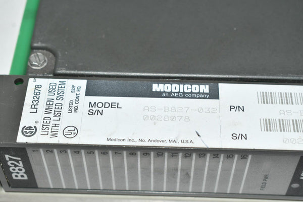 SCHNEIDER ELECTRIC MODICON AS-B827-032 DISCRETE INPUT MODULE 800 SERIE ...