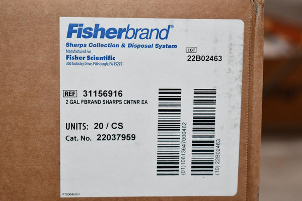 (20) NEW Fisher Scientific 31156916 Container Sharps Sharps-A-Gator 2g ...