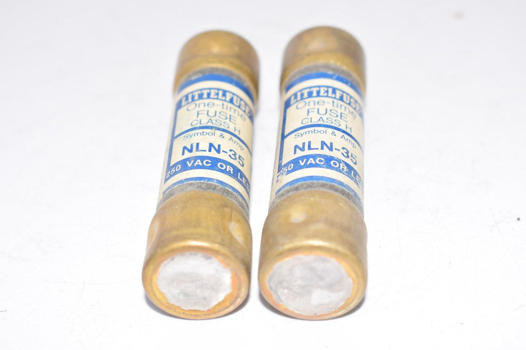 Lot of 2 Littelfuse NLN-35 One-Time Fuses Class H 250 VAC or Less ...