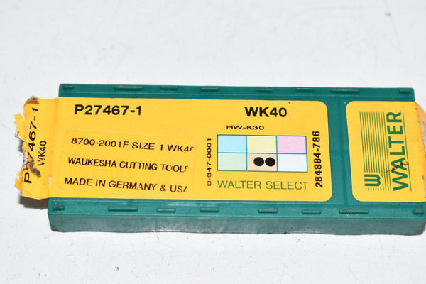(6) NEW Walter P27467-1 Grade WK40 Carbide Inserts Indexable Tool – VB ...