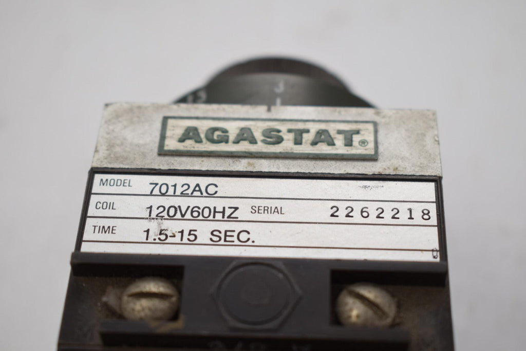 Agastat 7012AC Timer Relay 1.5 to 15 Sec W/ Contactor – VB Industrial ...