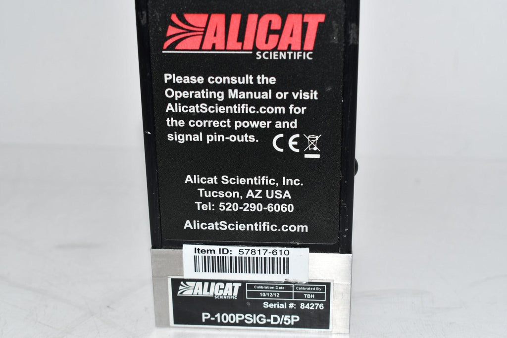 Alicat Scientific P-100PSIG-D/5P Pressure Controller Digital Mass Flow ...