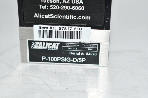 Alicat Scientific P-100PSIG-D/5P Pressure Controller Digital Mass Flow ...