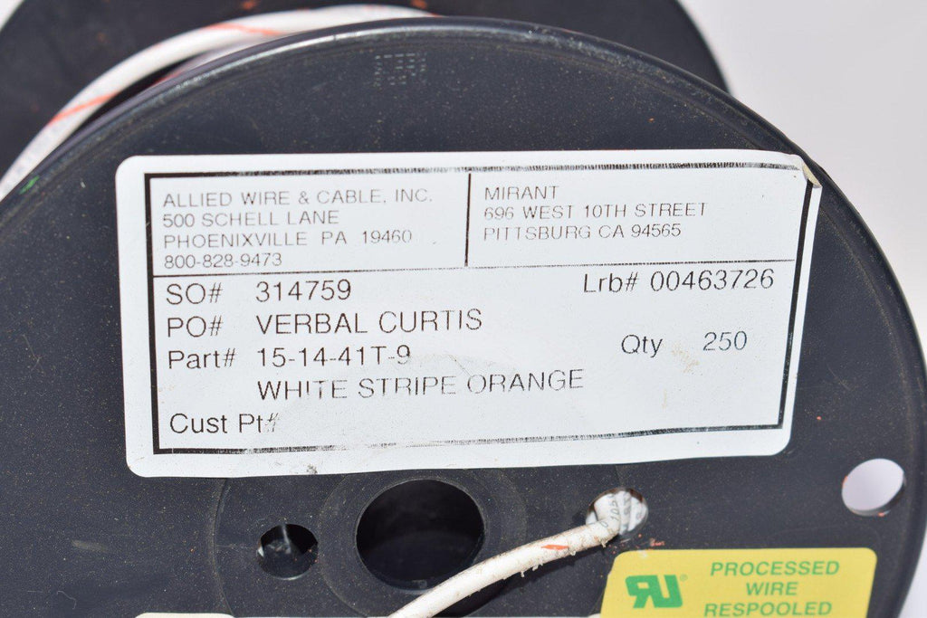 Aliied Wire & Cable INC, Internal Wireing, 15-14-41T-9, UL AWM Style 1