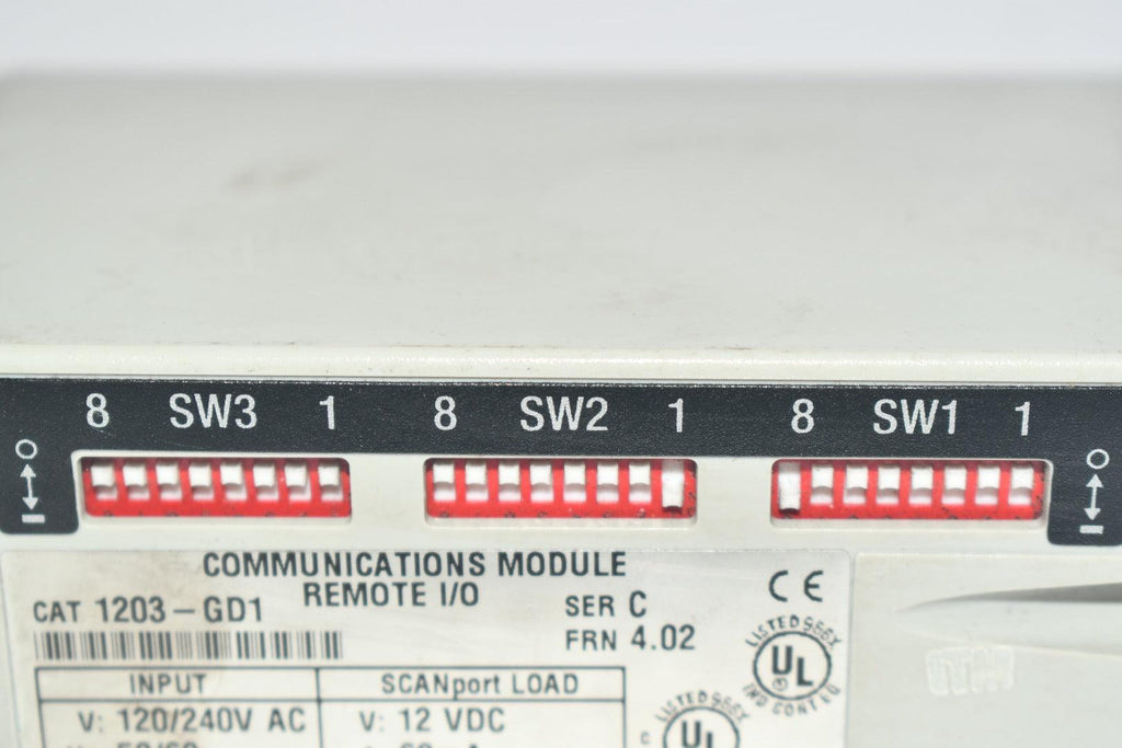 Allen Bradley 1203-GD1 COMMUNICATION MODULE REMOTE I/O 120/240 VAC 50/ – VB Industrial Supply