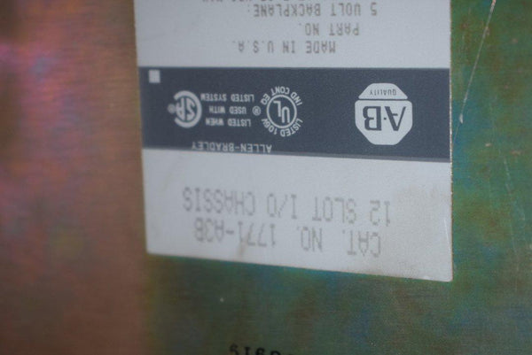 ALLEN BRADLEY 1771-A3B I/O CHASSIS ASSEMBLY 12 SLOT 24 AMP 5 VDC With ...