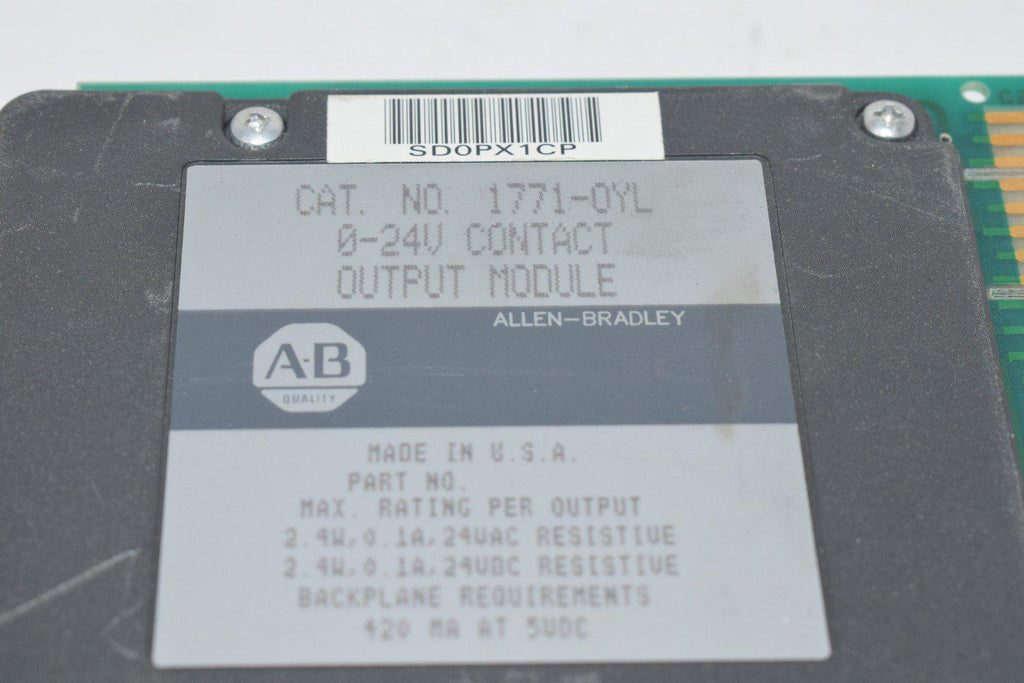 Allen-Bradley 1771-OYL PLC-5 Digital Contact Output Module, 8P, 4 NO/4 ...