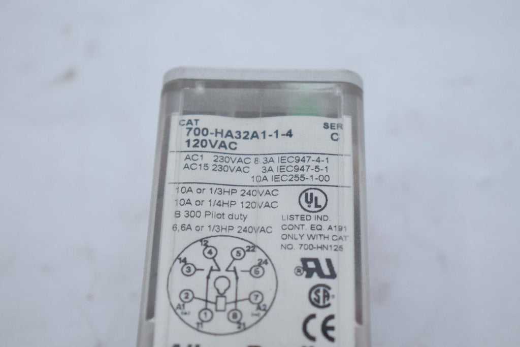 Allen Bradley 700-HA32A1-1-4 GENERAL PURPOSE RELAY TUBE BASE PIN-STYLE ...