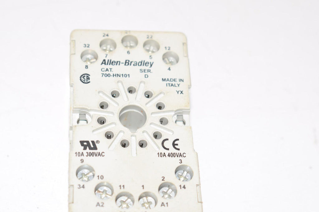 Allen Bradley 700-HN101 Ser. D 11-Pin Relay Socket Base 10A 300/400 VA