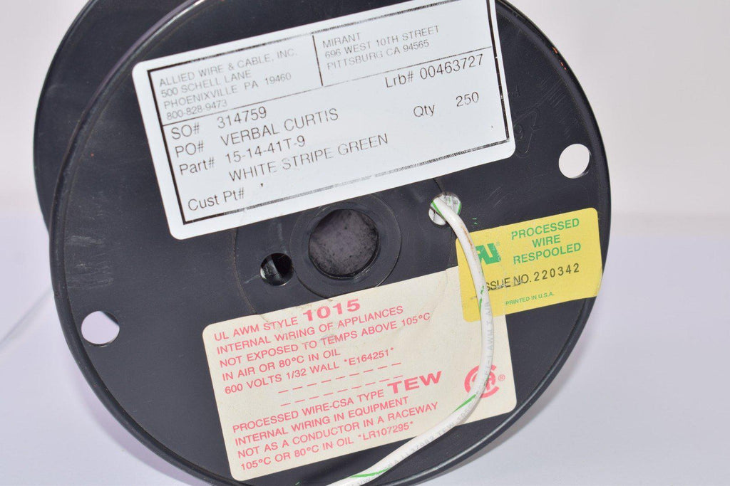 Alliied Wire & Cable INC, Internal Wireing, 15-14-41T-9 UL AWM Style 1