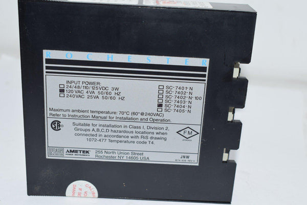 Ametek SC-7400 Signal Conditioner SC-7404-N 120 VAC Input Module 4VA 5