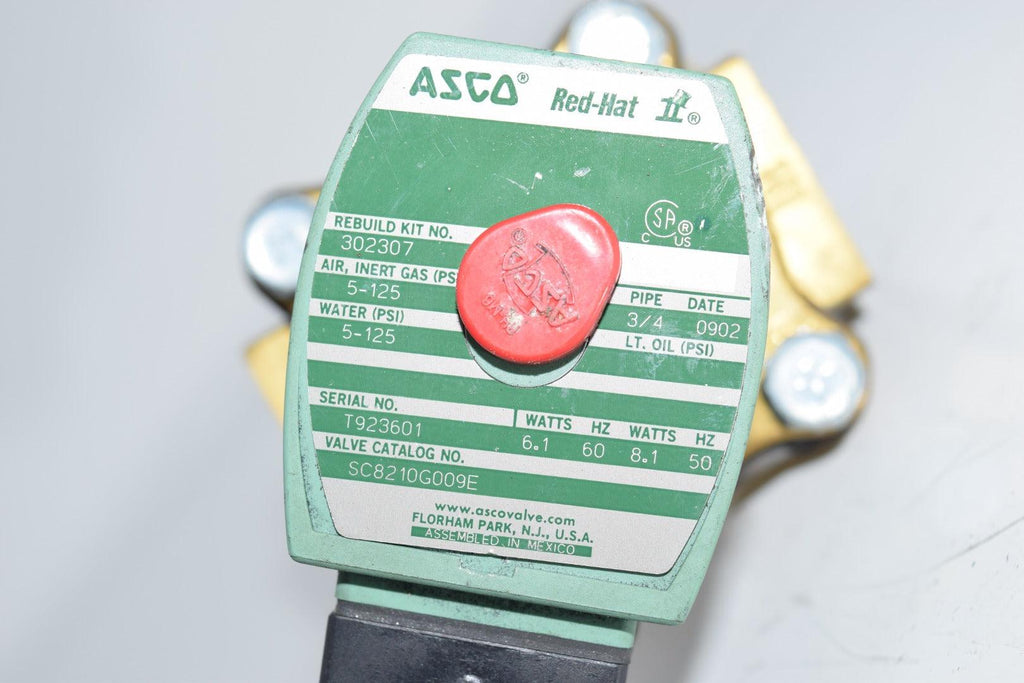 ASCO SC8210G009E Solenoid Valve 5-125 psi 3/4'' Pipe – VB Industrial Supply
