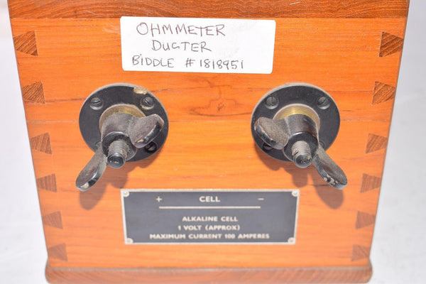 Biddle 1818951 Ohmmeter Alkaline Cell 1 Volt 100 Amp MAX