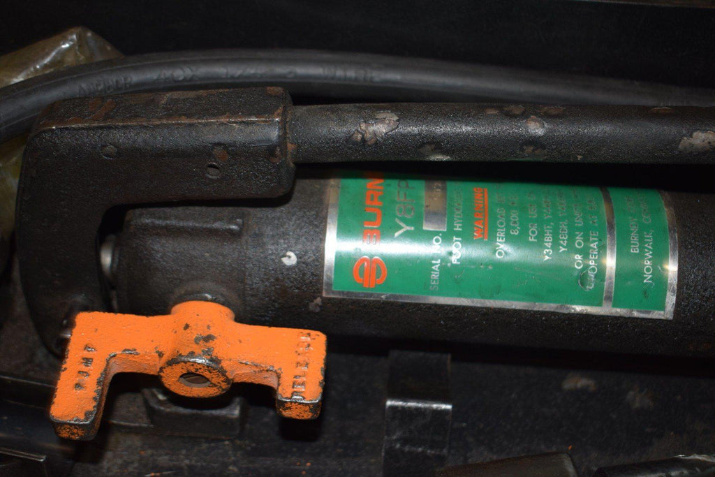 Burndy Y44B Y44BH-2 Hypress Hydraulic Crimping Tool KIT Dies Y8FP Foot ...